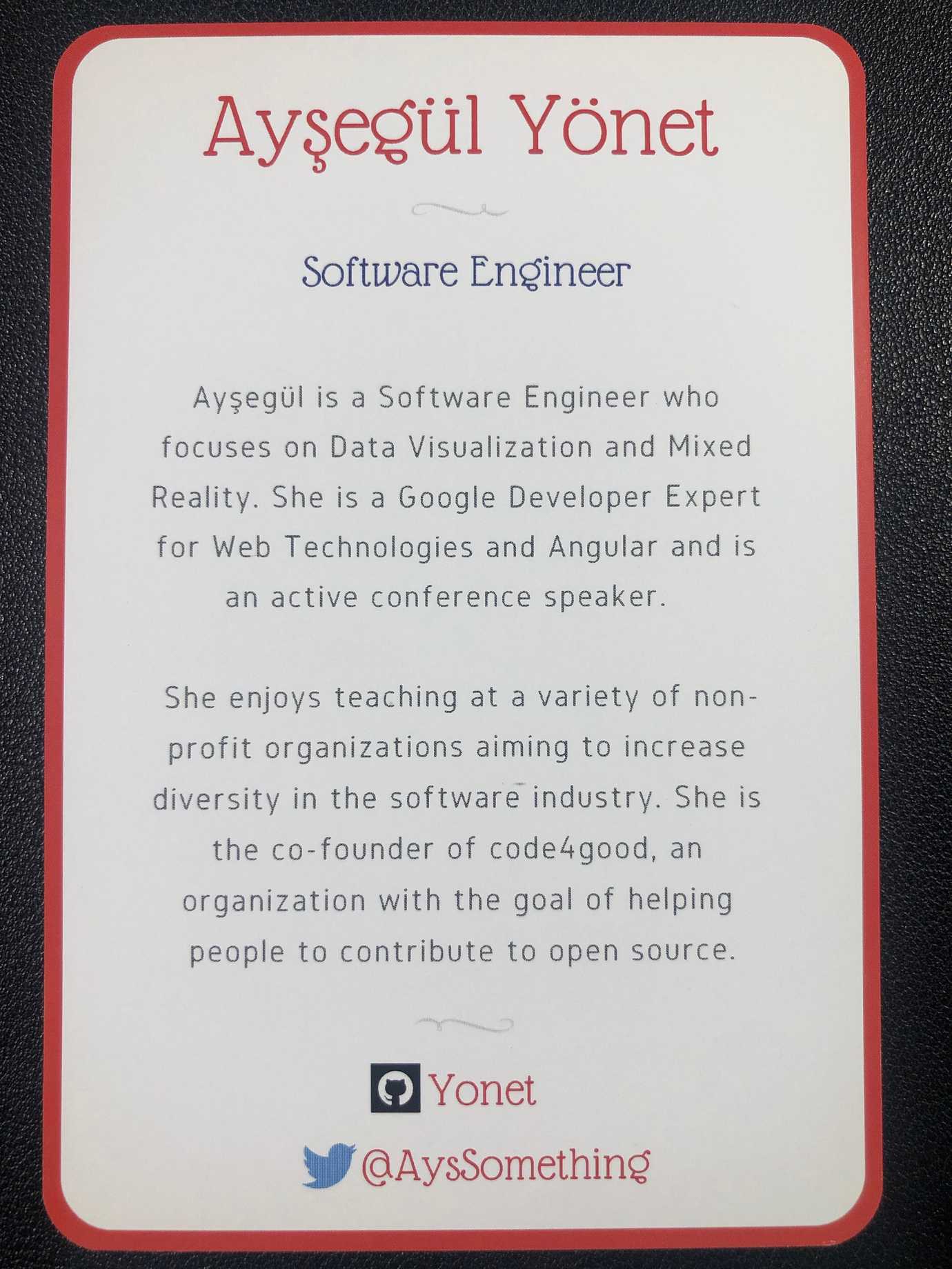 Ayşegül Yönet | Heroines of Javascript